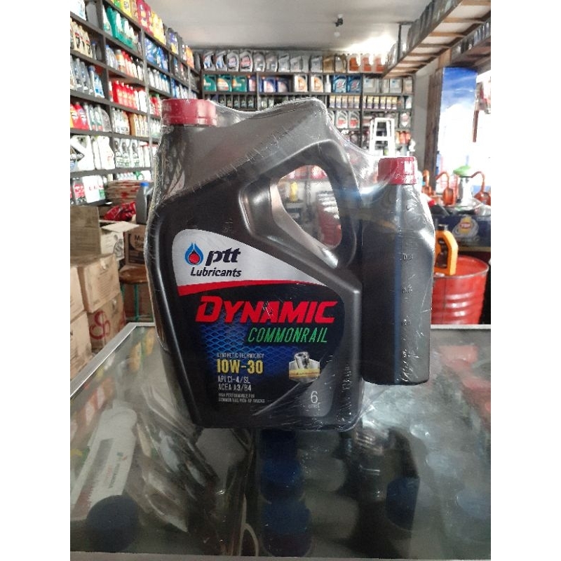 Jual Oli mesin PTT Dynamic Commonrail 10w30 Original Paket Bundling 6L+1L | Shopee Indonesia