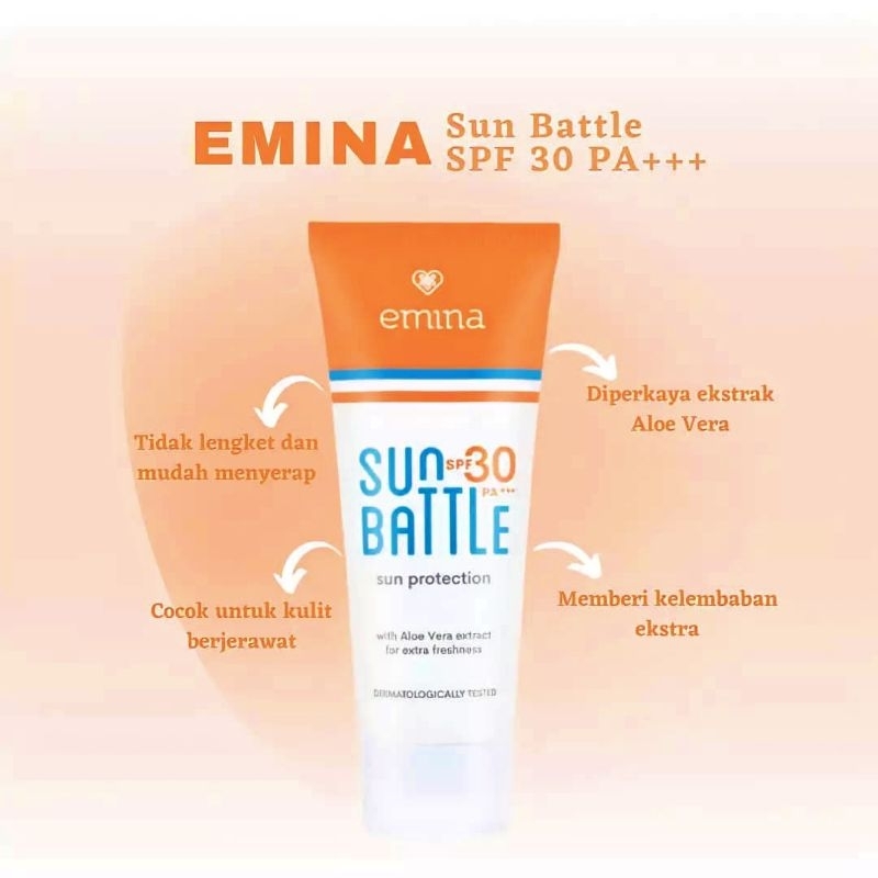 Jual Emina Sunbattle SPF 30 PA+++ Sunscreen Emina | Shopee Indonesia