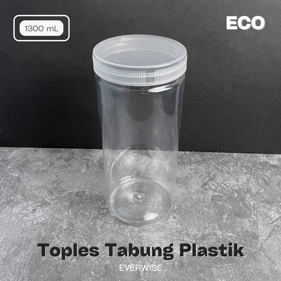 Jual Toples Tabung Plastik PET / Jar Plastik Aesthetic ECO TEBAL Uk ...