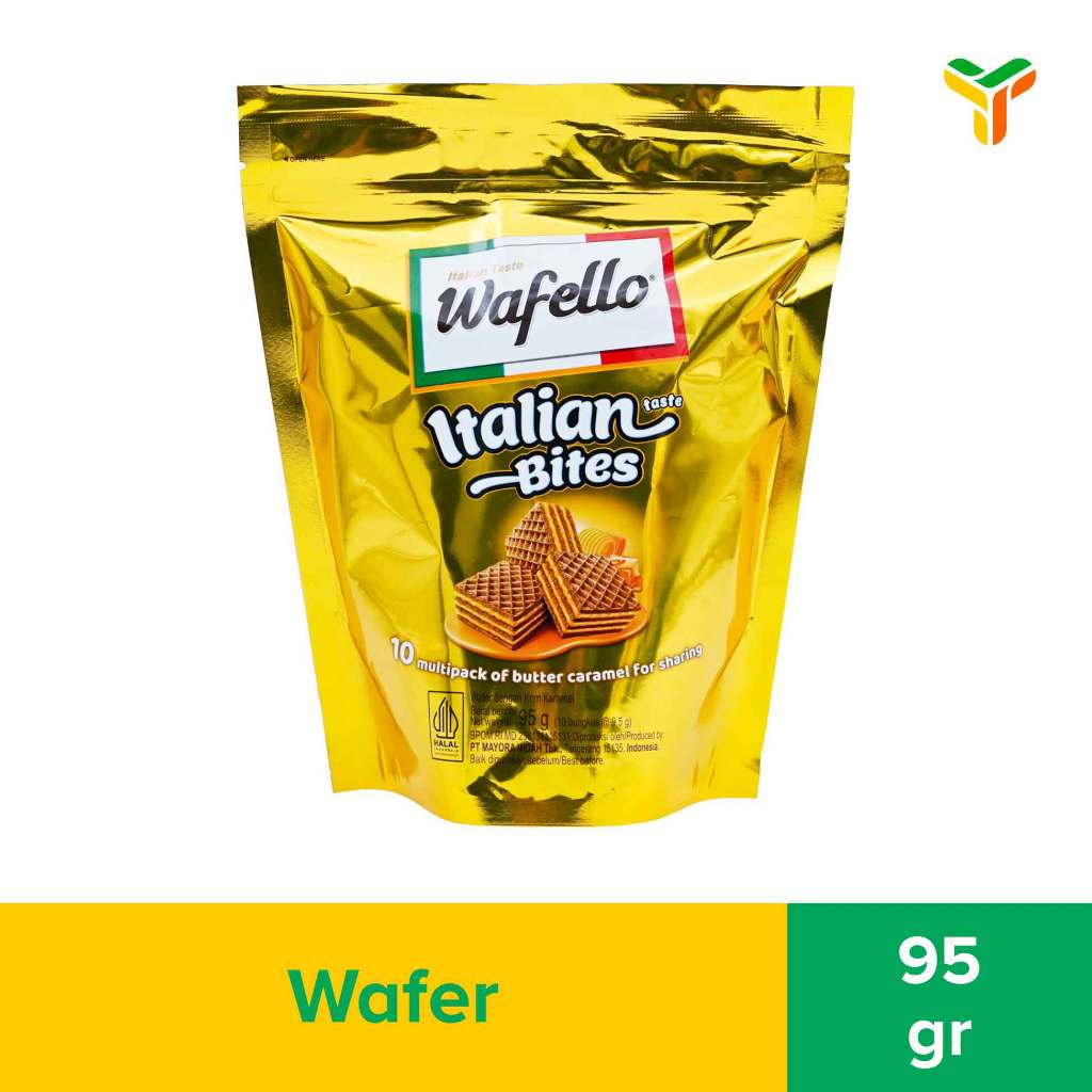 Jual Roma Wafello Wafer Italia Caramel Pouch 95 Gram | Shopee Indonesia