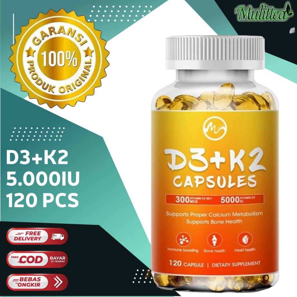Jual Minch Vitamin D3 K2 5000 IU Suplemen Kesehatan Tulang dan Jantung ...