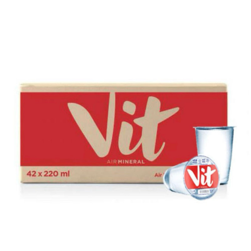 Jual Vit Gelas Satu Kardus - Air Mineral Kemasan Gelas isi 48 | Shopee ...