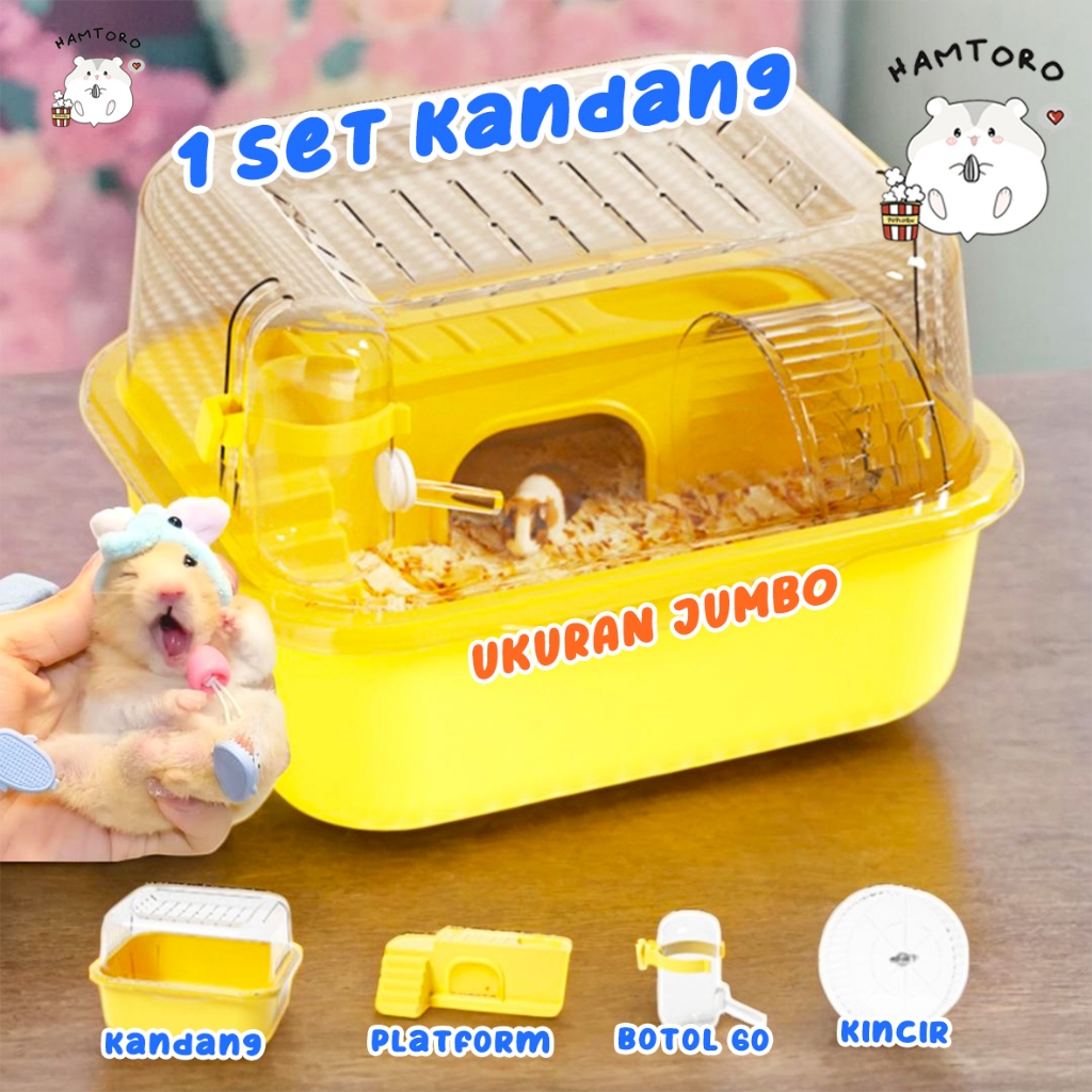 Jual Hamtoro / Kandang Hamster Besar / Rumah Hamster / Kincir Hamster ...