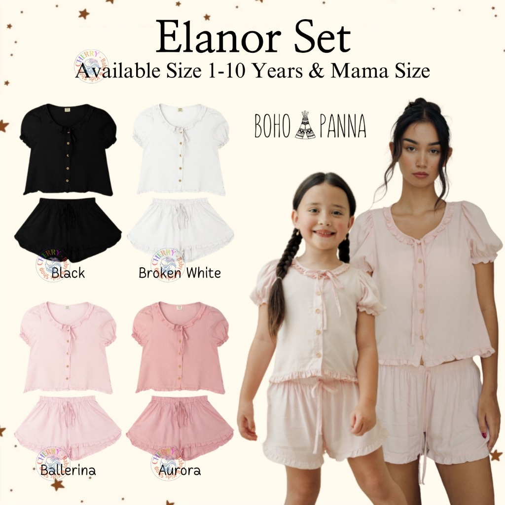 Jual Bohopanna 1-10 Tahun & Mama Size Elanor Set / Setelan Piyama Puffy ...