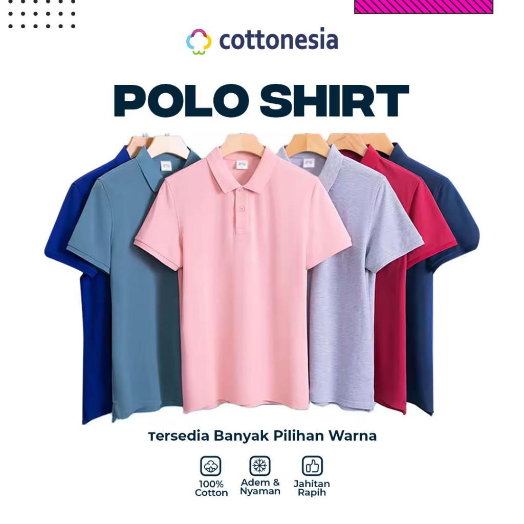 Jual Polo Shirt Lacoste I Unisex cotton CVC,,Sablon DTF I Satuan ...