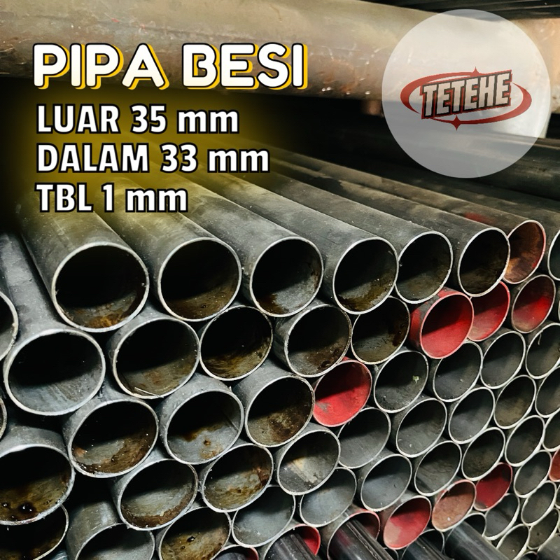 Jual pipa besi diameter 35mm tebal 1mm dalam 33mm | Shopee Indonesia