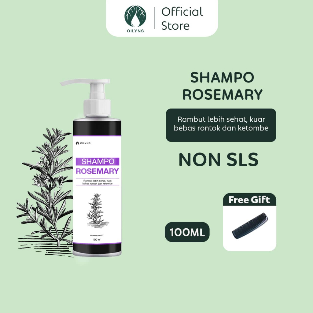 Jual Oilyns - Shampo Rosemary 100ml - Shampoo NON SLS Natural | Shopee ...