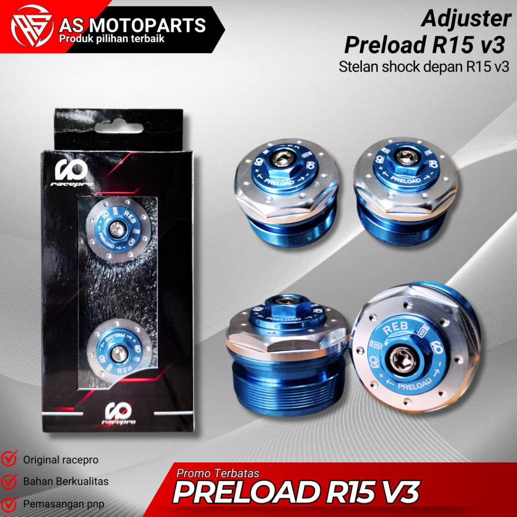 Jual Racepro Preload R15 V3 Adjuster Shock Depan for All New R15 VVA V3 ...