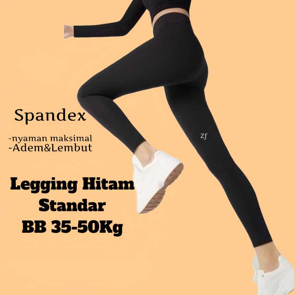 Jual Legging Hitam Polos Wanita / Lejing Hitam Premium / Celana Leging ...