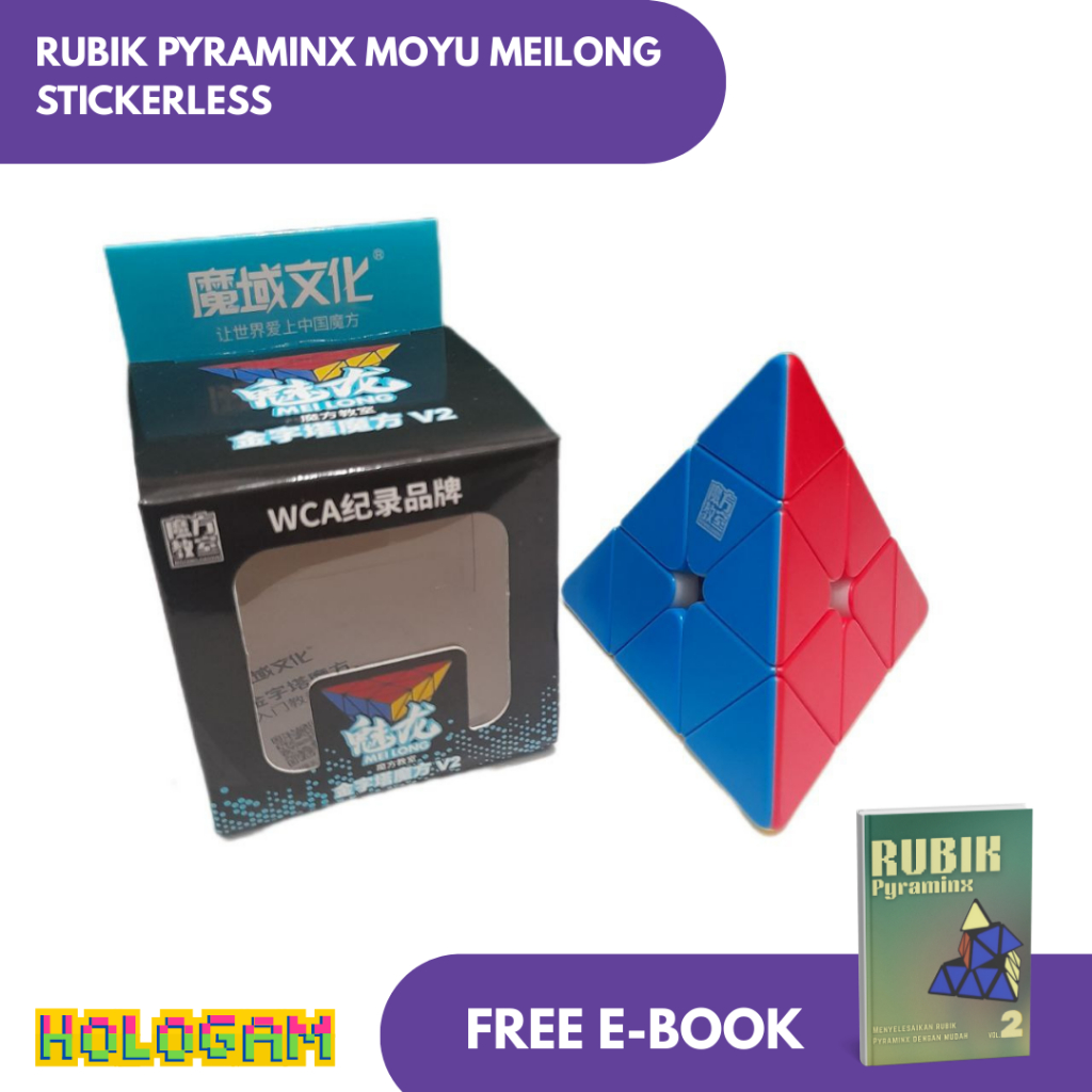 Jual Rubik Pyraminx Moyu Meilong Stikerless + E-Book Menyelesaikan ...