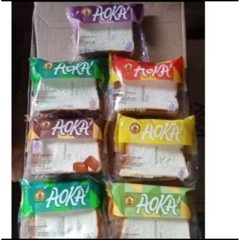 Jual aoka roti panggang lembut 1 dus isi 60pcs tersedia satuan rasa dan ...