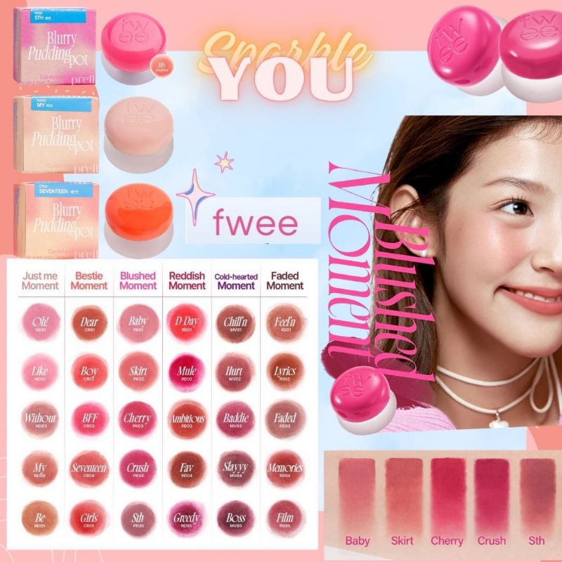 Jual [100% ORI Korea] Fwee Lip & Cheek Blurry Pudding Pot | Shopee ...