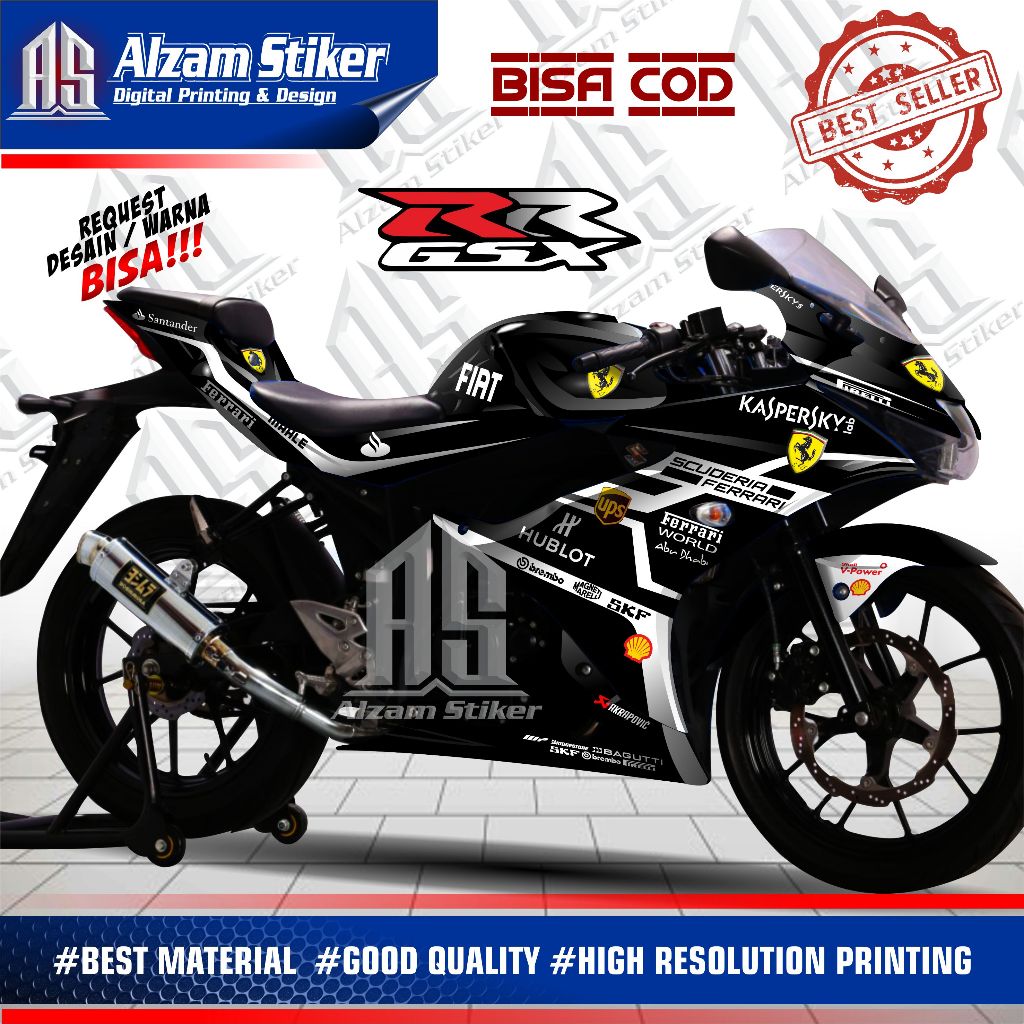 Jual Bisa COD / Decal GSX R150 Full Body / Striping GSX R 150 Fullbody ...