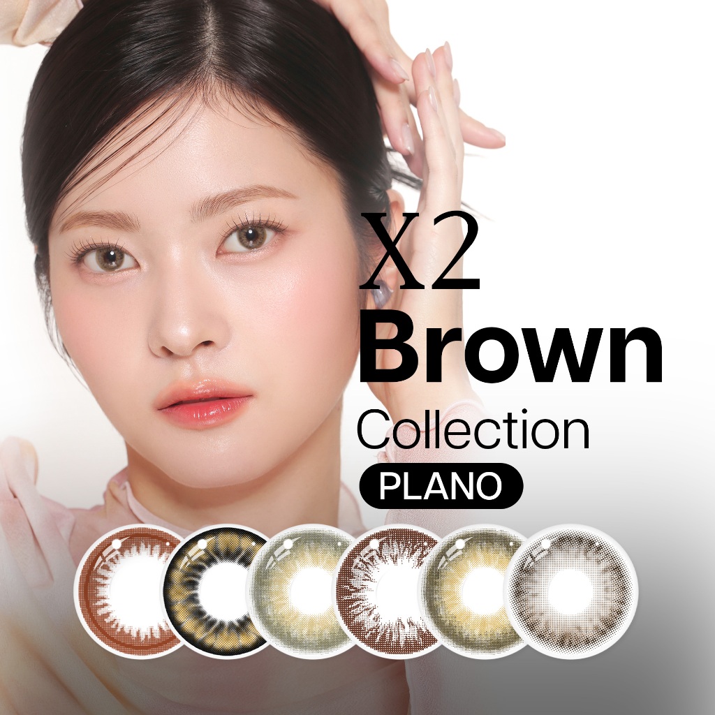 Jual X2 Softlens Brown Series (Plano Only) | Soflens Cokelat | Soflens ...