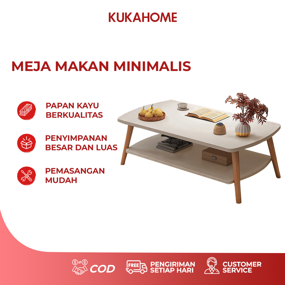 Jual KUKAHOME Meja Tamu Minimalis Meja Kopi Coffee Table Meja Modern 2 ...
