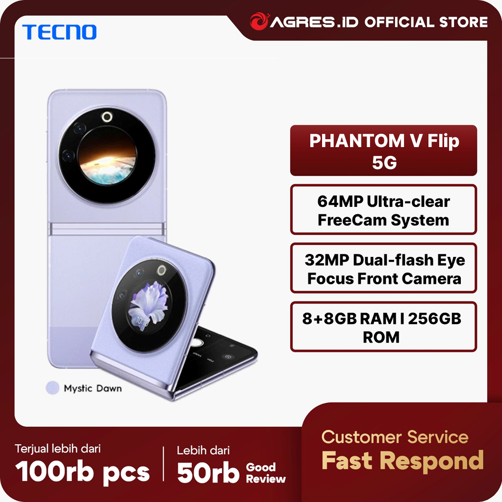 Jual TECNO PHANTOM V FLIP 5G 8GB 256GB MYSTIC DAWN GARANSI RESMI INDONESIA | Shopee Indonesia