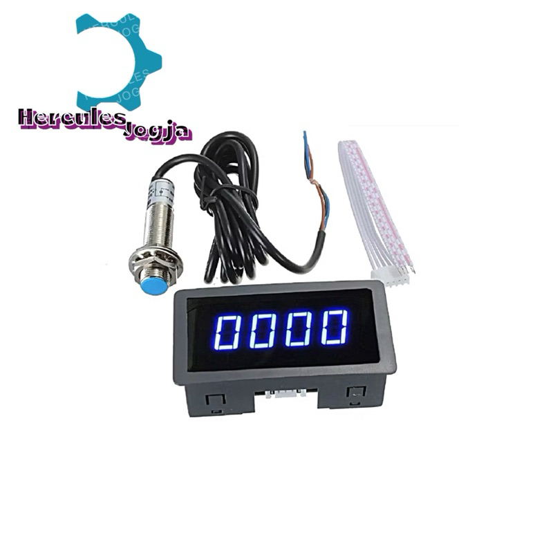 Jual Modul Tachometer 4 Digit Display RPM Sensor Kecepatan Proximity ...