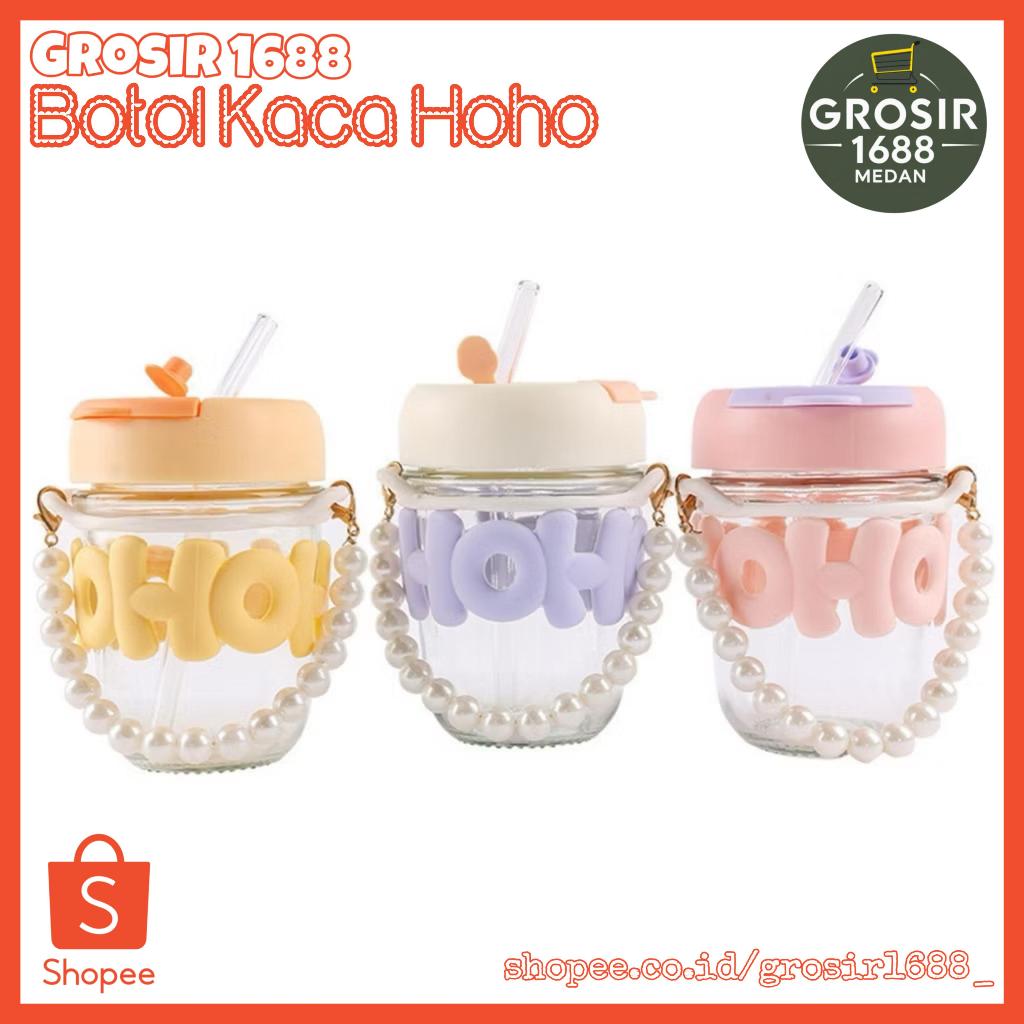 Jual Grosir1688 - Tumbler Kaca Aesthetic | Gelas HOHO 350ml | Gelas ...