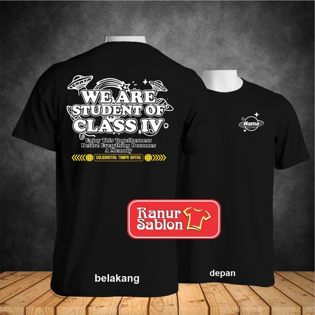 Jual Kaos Kelas Custom Bisa ganti text dan custom Design Sendiri | Shopee Indonesia