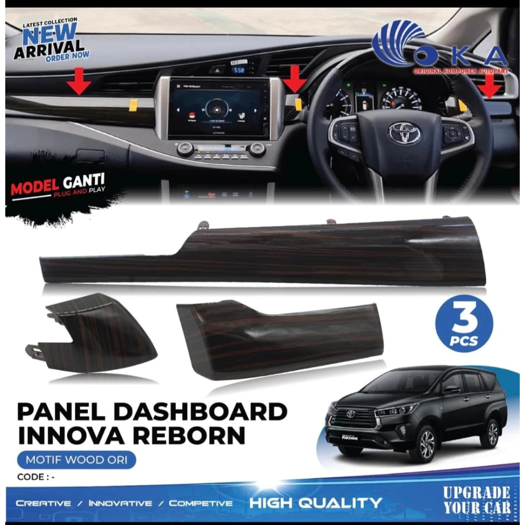 Jual Panel dasboard mobil all new innova 2016-2025 model ganti | Shopee ...