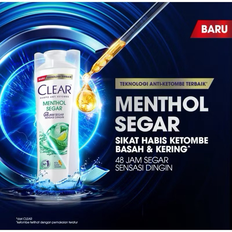 Jual Clear Shampoo Anti Ketombe Menthol Segar 70 ML | Shopee Indonesia
