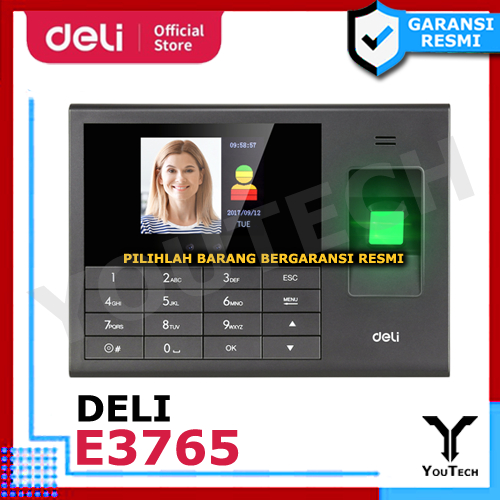 Jual Mesin Absensi Deli E3765 Pengenalan Wajah Kapasitas Rekam 200 ...
