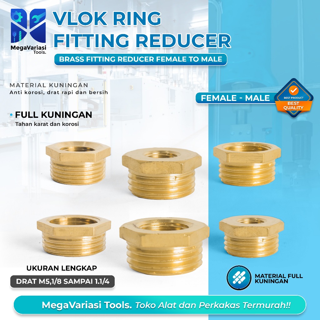 Jual Vlok Ring 3/4x1/2 Kuningan/ Vlok Ring 1/2x3/4 Kuningan // Nepel ...