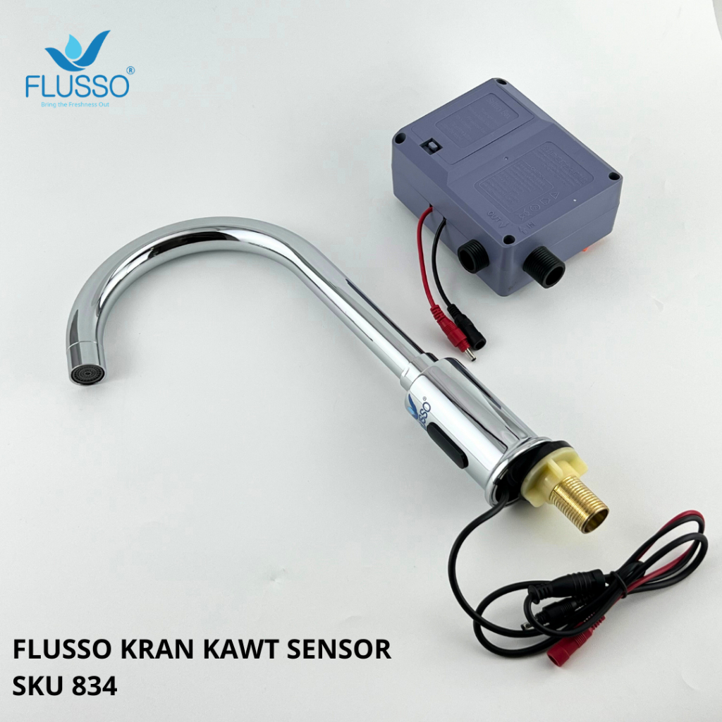Jual Flusso Kran Sensor Otomatis Wastafel Keran Cuci Tangan Sink KWT ...