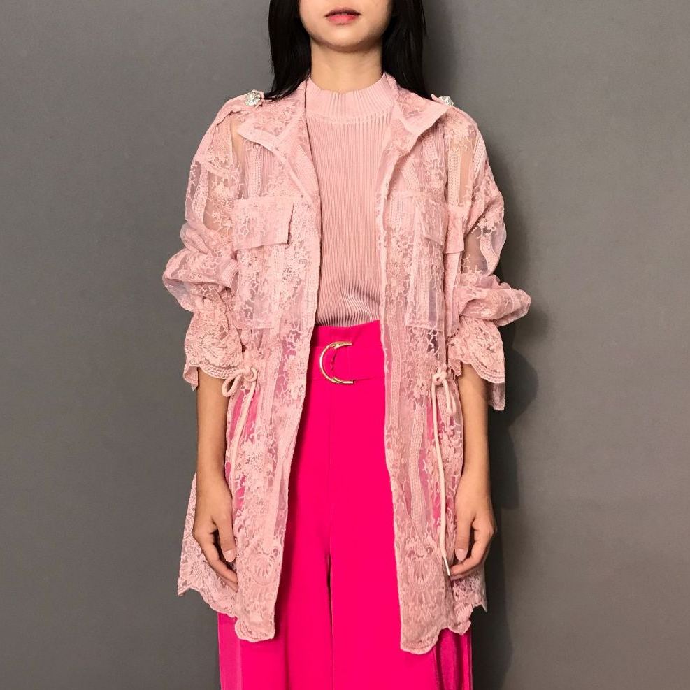 Jual Magnolia Collection Atasan Wanita Lace Jacket Brokat Peach ...