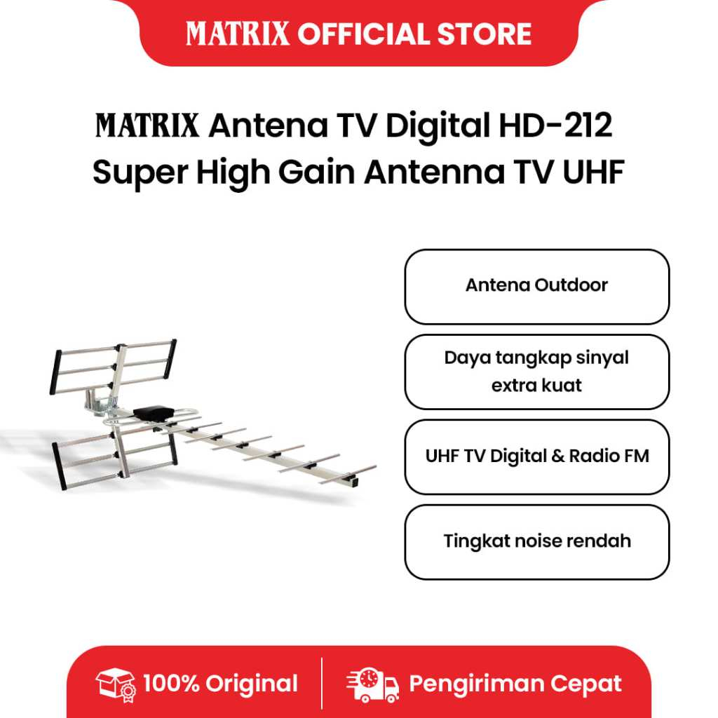Jual MATRIX - Antena TV Digital HD-212 | Super High Gain Antena TV UHF | Shopee Indonesia