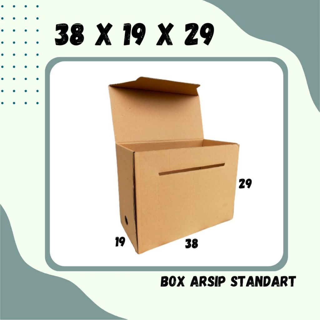 Jual Box Arsip Standart 38x19x29 Coklat Polos Kardus Arsip Packing ...
