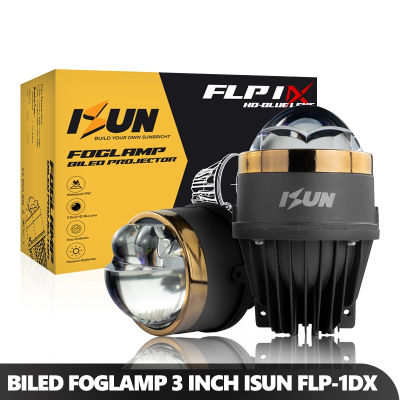 Jual Lampu Projector BILED Foglamp Projie ISUN FLP-1DX EXTRA Demon Eyes ...