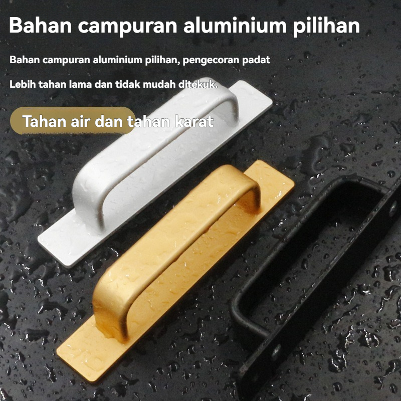 Jual Tarikan Gagang Pintu Tempel Plat Sliding Pull Handle Aluminium ...