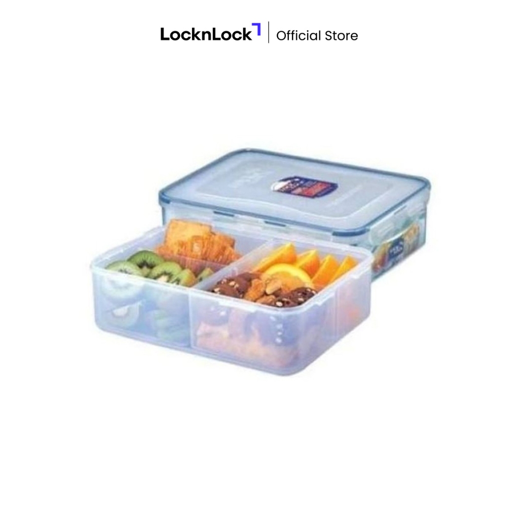 Jual LocknLock Kotak Makan Rectangular Food Container W/Divider 3.9L - HPL834C | Shopee Indonesia