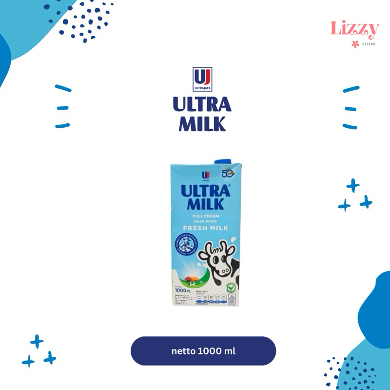 Jual Ultra Milk Susu Fresh Milk Full Cream Ultra Jaya 1000ml | Shopee ...