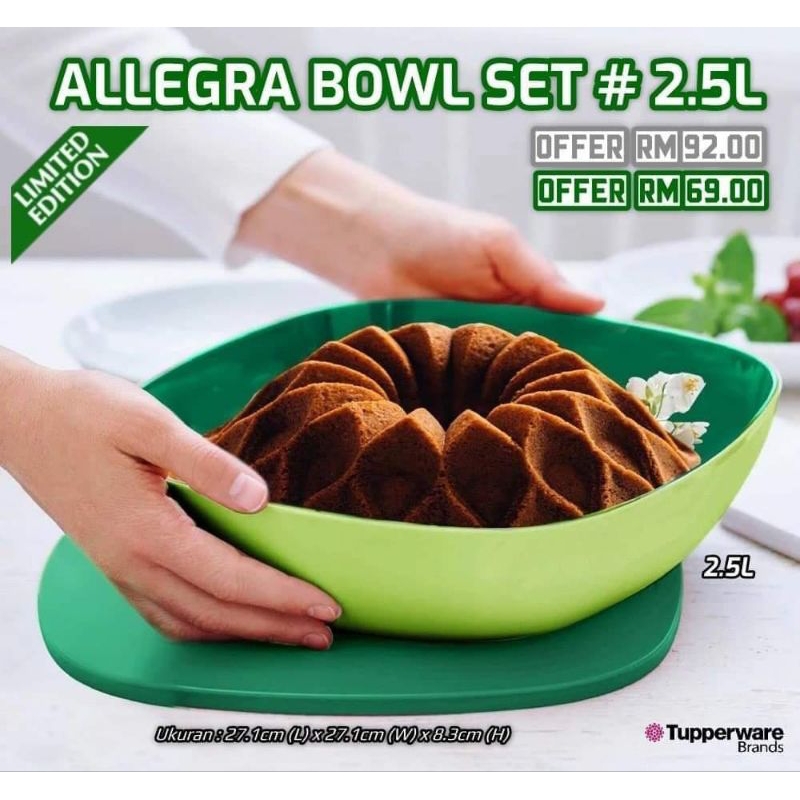 Jual alegra bowl 2.5 ltr tupperware | Shopee Indonesia