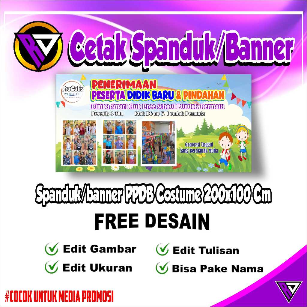 Jual SPANDUK/BANNER PPDB COSTUME DESIGN | Shopee Indonesia