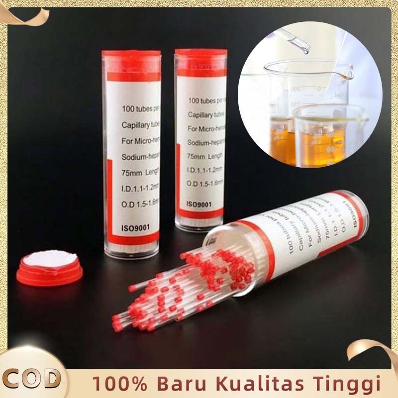 Jual Tabung Hematokrit Non Heparin Isi 100 Tabung Hematokrit Merah ...