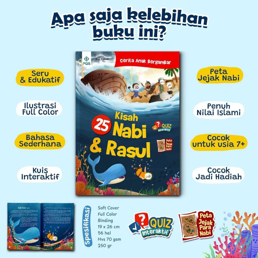 Jual Buku Anak Cerita Bergambar Kisah 25 Nabi Dan Rasul - PQS | Shopee Indonesia