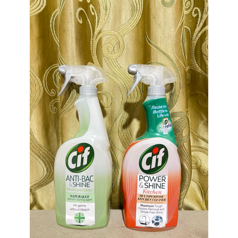 Jual Cif Spray Pembersih Serbaguna | Anti-Bac & Shine + Power & Shine ...