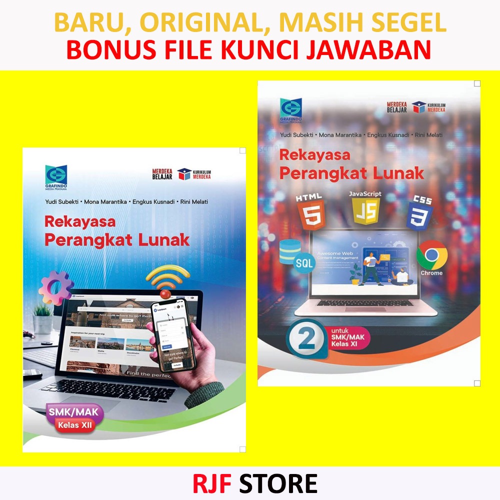 Jual REKAYASA PERANGKAT LUNAK SMK KURIKULUM MERDEKA KELAS 10-12 PENERBIT GRAFINDO | Shopee Indonesia