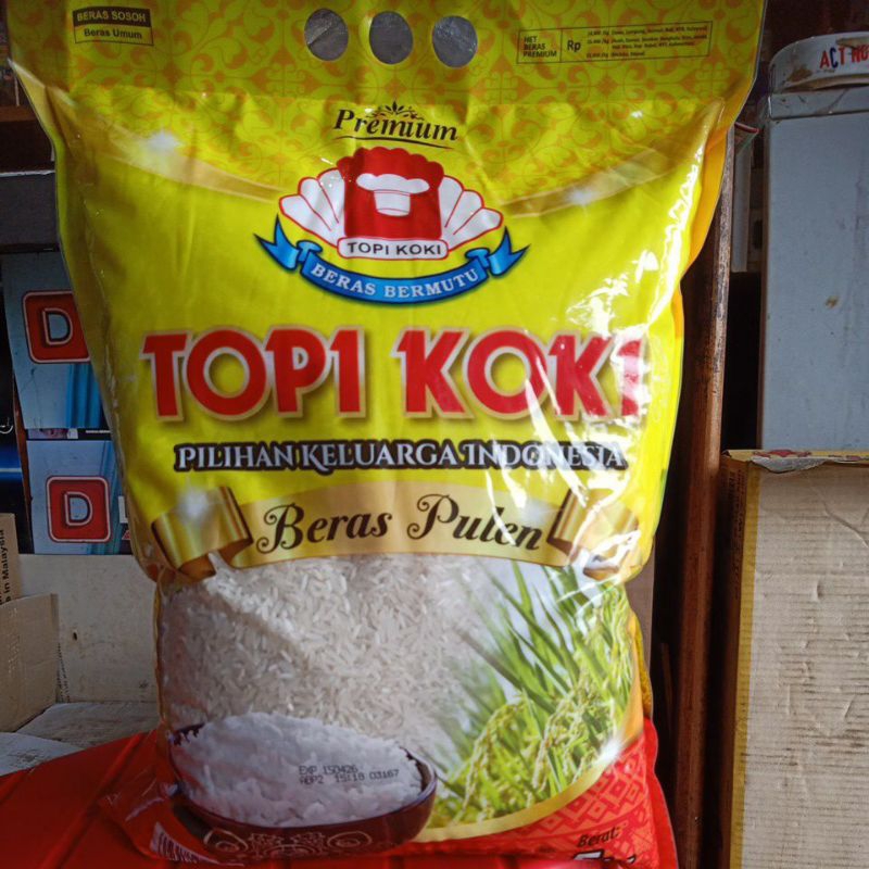 Jual Beras TOPI KOKi 5kg | Shopee Indonesia
