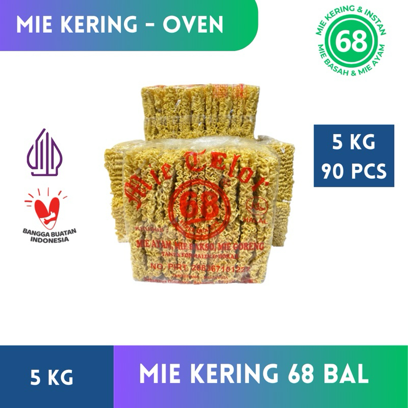 Jual Mie Kering Oven 68 (1 Bal/ 90 Mie) - Mie kering Mie kuning Mie telur burung dara mie atom ...