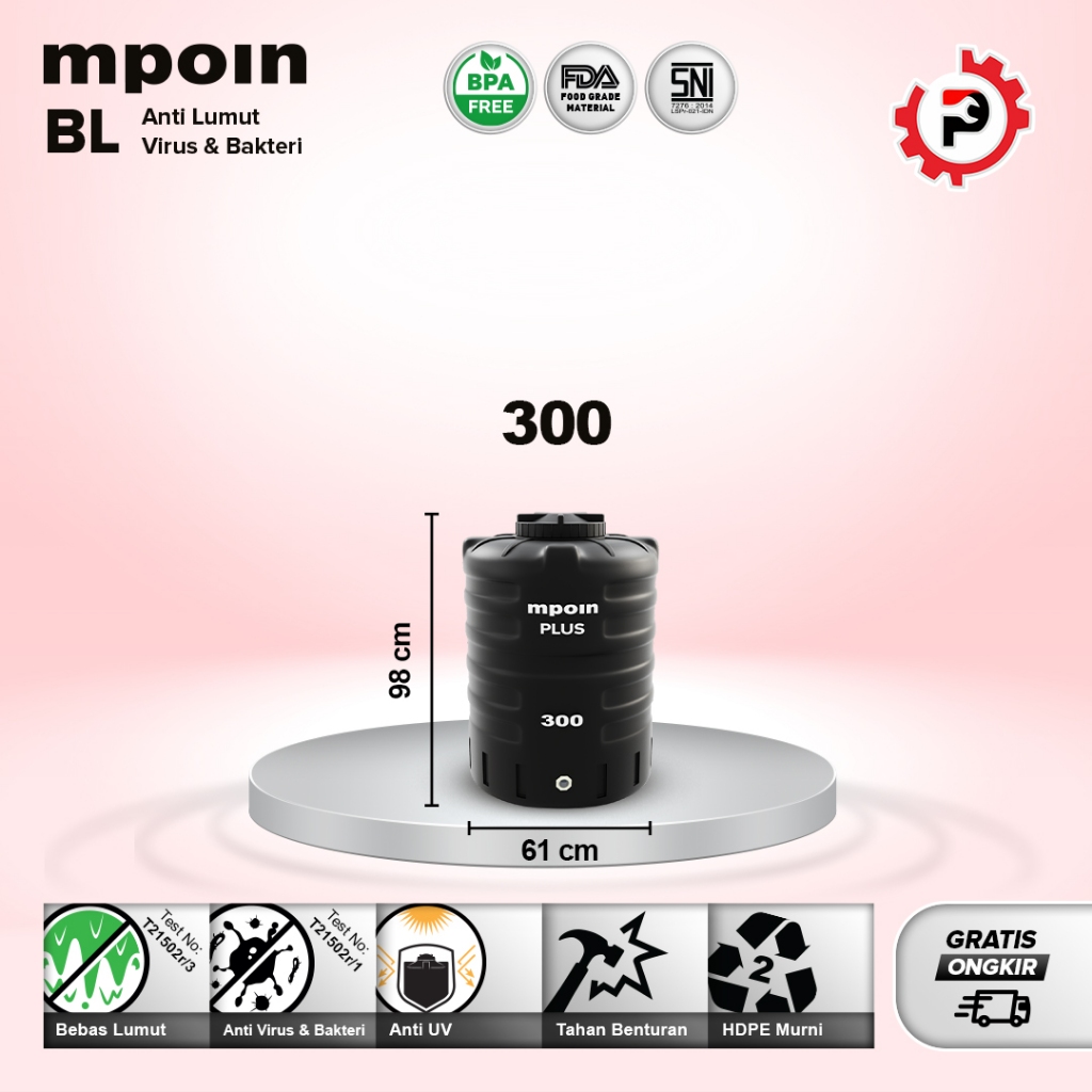 Jual MPOIN BL300 250L BL SERIES TANDON AIR/TOREN AIR/TANGKI AIR ...