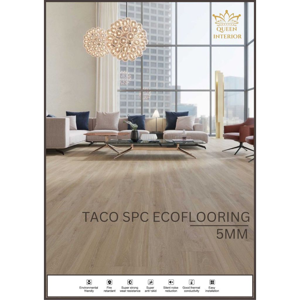 Jual TACO SPC ECOFLOORING 5mm - SPC FLOORING - Lantai Kayu - SPC Click ...