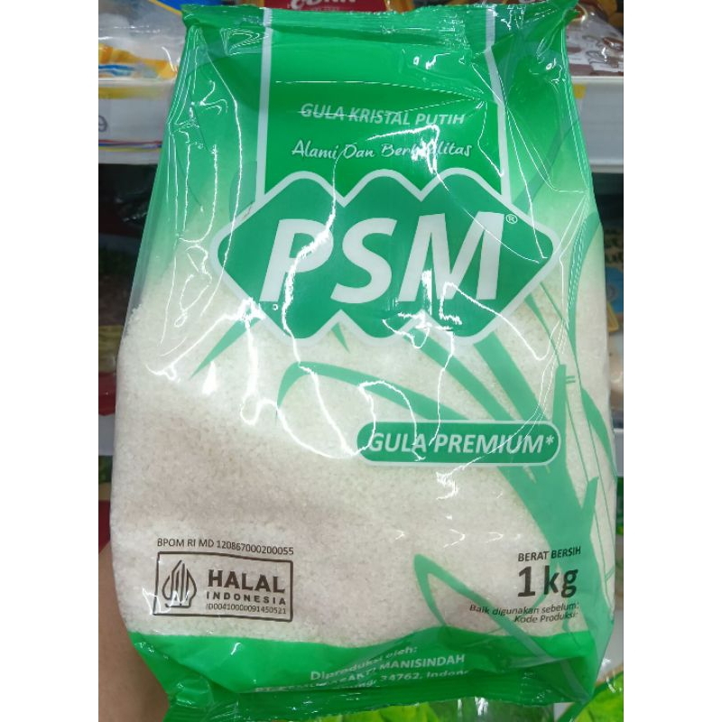 Jual GULA PASIR PUTIH 1 KG/GULA PASIR MERK PSM/GULA CRYSTAL/GULA PASIR ...