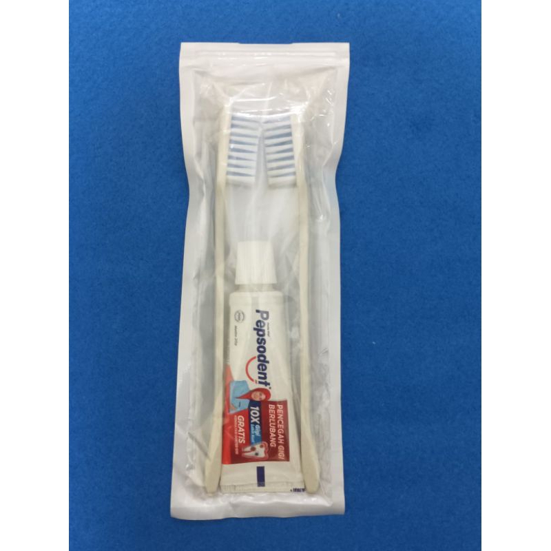 Jual sikat gigi hotel set odol pepsodent ( duosuperpepso) | Shopee ...