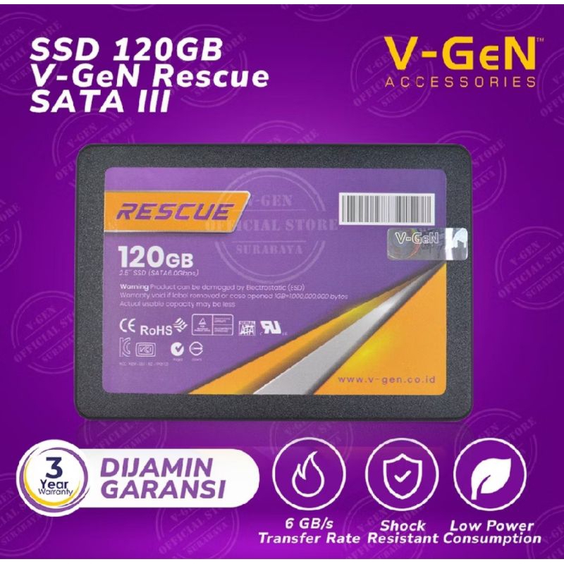 Jual SSD VGEN V-GEN RESCUE 128Gb GARANSI RESMI 3 tahun | Shopee Indonesia