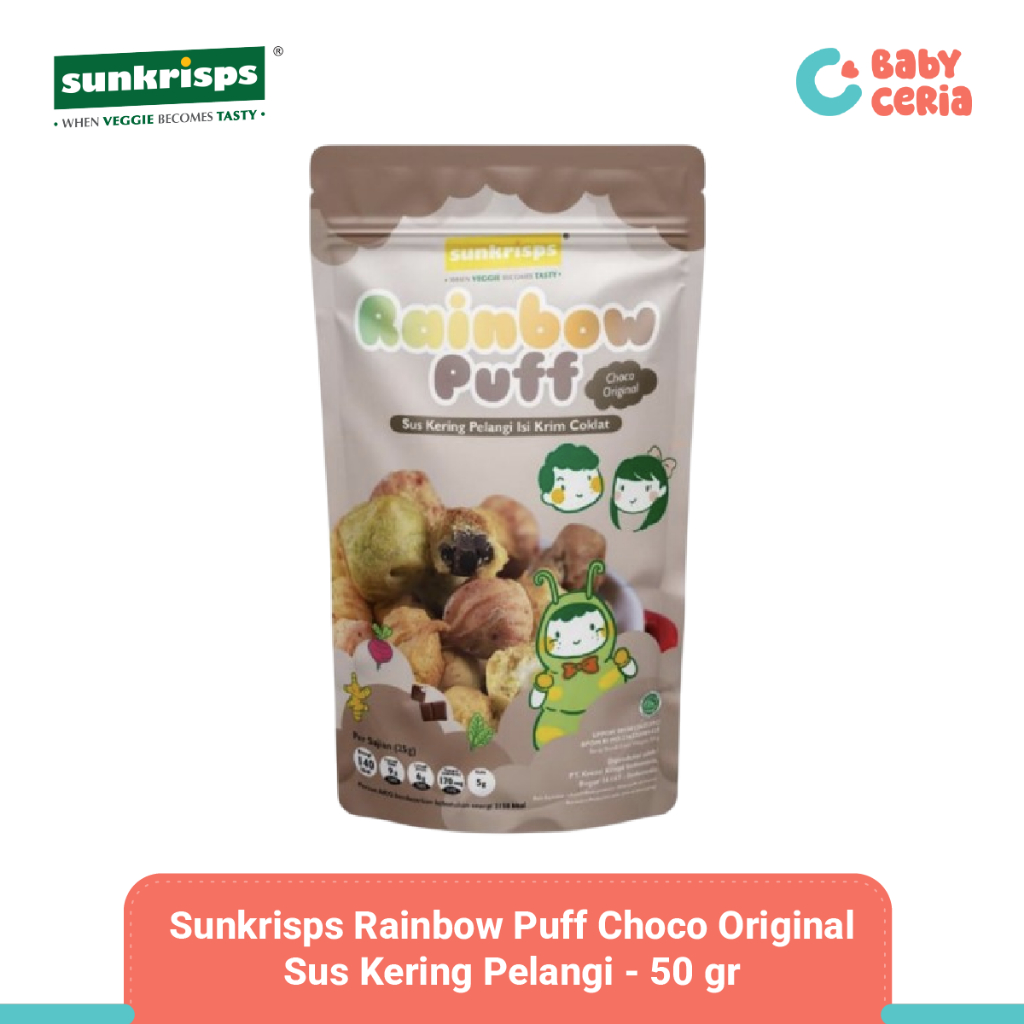Jual Sunkrisps Rainbow Puff Choco Original | Sus Kering Pelangi - 50 gr ...