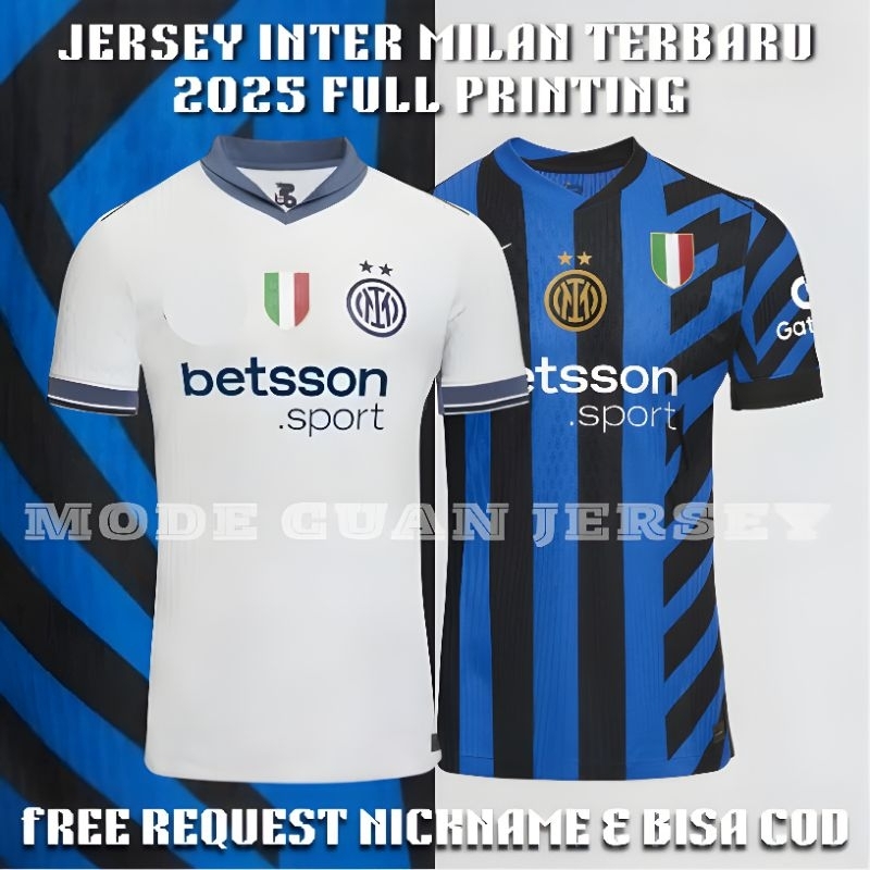 Jual Jersey Kaos Inter Milan Terbaru 2025 Full Printing Free Request ...